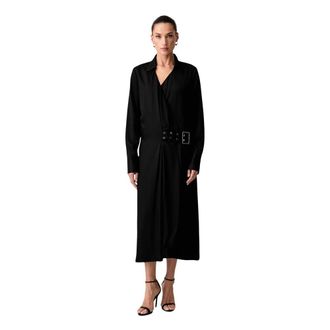 Trussardi Robe midi portefeuille - Femme - Robes - Noir - Taille: 36 FR