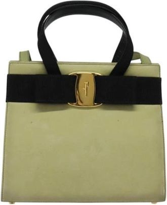 Ferragamo Pre-owned Daim sacs-main - Femme - Pre-owned - Vert - Taille: ONE Size