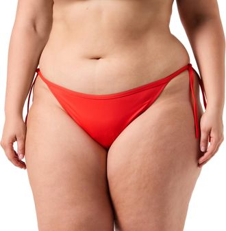 Tommy Jeans Damen Bikinihose Seitliche Schnürung Sport, Rot (Hot Heat), XL