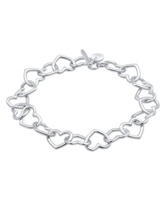Elli Armband aus 925er Sterlingsilber mit verwundenem Herz-Design