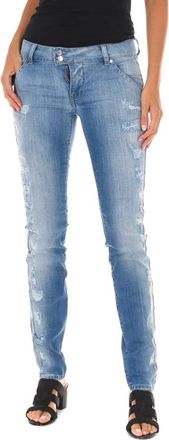 Met Slim Fit Distressed Denim Jeans - - Jeans - Damen - Blau - W24