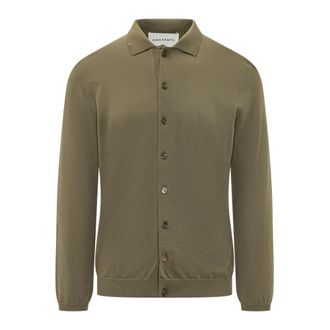 Amaranto Strickjacke mit Knopfleiste - - Knitwear - Herren - Gr&uuml;n - XL