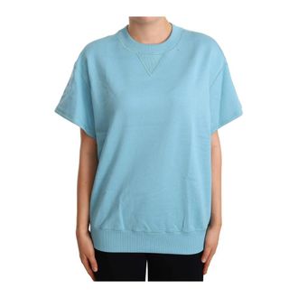 Dolce & Gabbana Crew Neck T-Shirt - - Tops - Damen - Blau - M