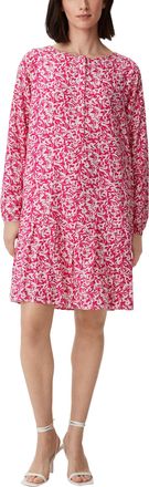 Comma Damen 60.2.61.20.200.2135402 Kleid, 01B4 pink|weiß, 38
