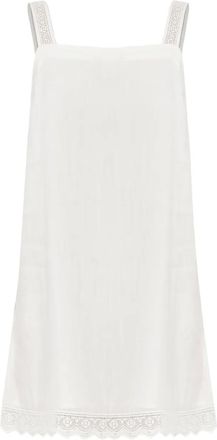 Poss&eacute; Minikleid mit Spitzendetail - Wei&szlig;