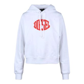 Diesel Femme, Sweatshirts et sweats &agrave; capuche, Blanc, Taille: 40 FR Sweat &agrave; capuche