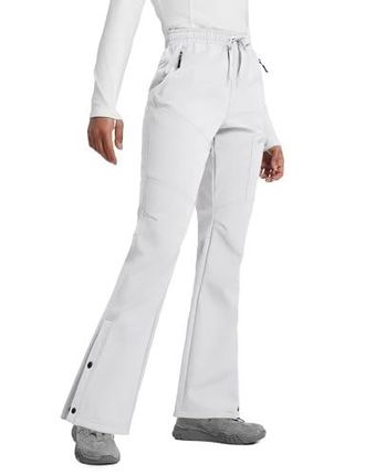 Baleaf Pantalon de ski doubl&eacute; en polaire thermique imperm&eacute;able pour femme avec poches &agrave; fermeture &eacute;clair, blanc, M