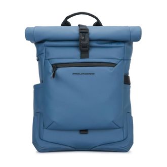 Piquadro unisex, Sacs, Bleu, Taille: ONE Size Zaino Roll-Top in Tessuto