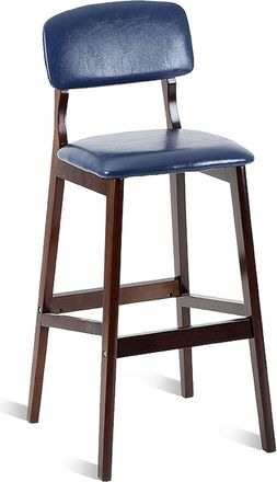 Generic Barhocker in Tresenh&ouml;he, Tresenhocker aus PU-Leder mit R&uuml;cken- und Fu&szlig;st&uuml;tze, K&uuml;cheninsel-Fr&uuml;hst&uuml;cksbarst&uuml;hle, Holzrahmen, 136 kg