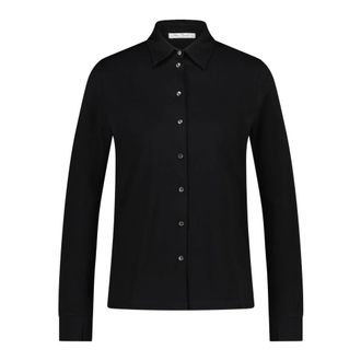 Stefan Brandt Baumwoll Ada Bluse Gekn&ouml;pft Hemdkragen - - Blouses & Shirts - Damen - Schwarzk - XS