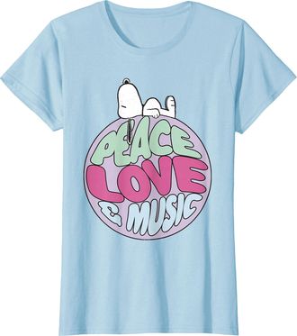 Peanuts Snoopy Peace Liebe und Musik T-Shirt