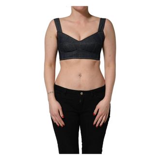 Dolce & Gabbana Denim Corset Bralette Top - - Tops - Damen - Schwarzk - S