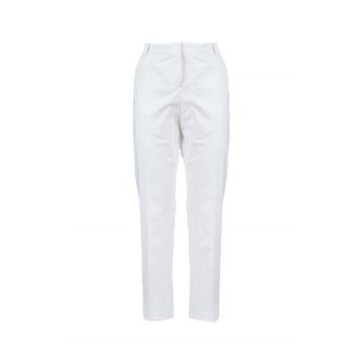 Pinko Cigarette-Fit Stoffhose mit Ziern&auml;hten - - Trousers - Damen - Wei&szlig; - S