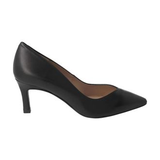 Unisa Schwarze Leder V-Cut Stiletto Pumps - - Shoes - Damen - Schwarzk - 37 EU