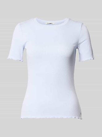 Tom Tailor Denim Slim Fit T-Shirt aus Baumwoll-Mix in Rippstrick