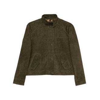 Jcsophie Praia Wildlederjacke mit Stehkragen - - Jackets - Damen - Gr&uuml;n - 2XS