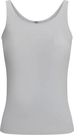 Wolford Femme, Tops, Gris, Taille: 38 FR Haut sans manches en coton avec encolure