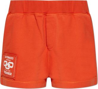 Dsquared2 Femme, Shorts, Orange, Taille: 38 FR Logo Shorts