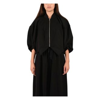 Meimeij Bomber &agrave; coupe asym&eacute;trique - Femme - Vestes - Noir - Taille: 40 FR