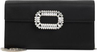 Roger Vivier Femme, Sacs, Noir, Taille: ONE Size Envelope Flap Choc Buckle Clutch