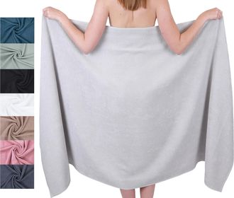 Betz Badetuch XXL 100x200 cm - 1 Stück - Saunatuch & Strandtuch aus 100% Baumwolle, 360 g/m² - saugstark & weich - großes Handtuch mit Aufhänger - Serie Be