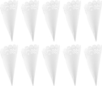 OSALADI 40st&uuml;cke Hochzeitskonfetti in Gro&szlig;en Mengen Konfetti-t&uuml;ten aus Papier mit Bl&uuml;tenbl&auml;ttern f&uuml;r Zeremonien und Feiern Wei&szlig;e Konfetti-Halter f&uuml;r Geburtsta