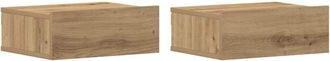 vidaXL Tables de chevet flottantes 2 pcs chêne artisanal 40x32x15 cm Vidaxl