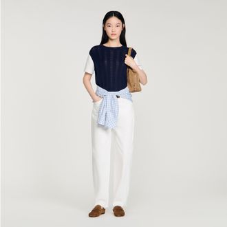 Sandro Pullover aus Ajourstrick