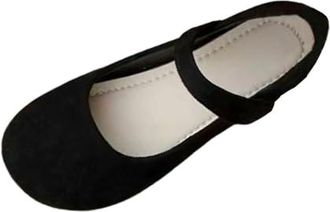 Generic Chaussures plates pour femme - Large largeur - Style d&eacute;contract&eacute; - Bout rond - Couleur unie - Polyvalentes - L&eacute;g&egrave;res et confortables - Chaussures Mary