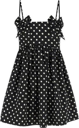 Ganni Femme, Robes, Noir, Taille: 40 FR Mini robe en satin &agrave; pois