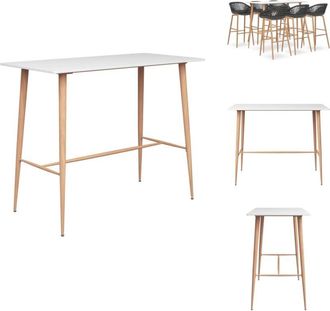 vidaXL 7-tlg. Bar-Set Weiß und Grau - Bar-Set - Bar-Sets - Bartisch Mit Barhocker - Bartische Mit Barhocker