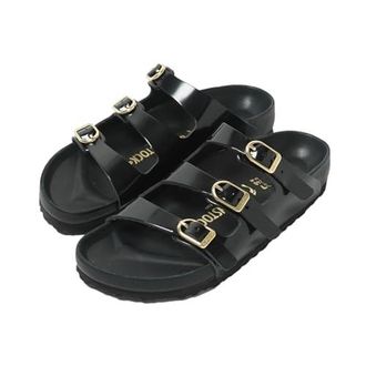 Birkenstock 1029385 FLORIDE DBUCKLE SHINE BLACK BIRKENSTOCK, Noir, 39 EU
