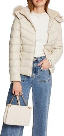 Morgan femme doudoune &agrave; capuche Ivoire Taille 40