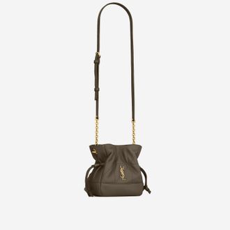 Saint Laurent Womens Mini Pochette Jamie Leather Pinecone Shoulder Bags