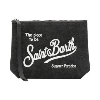 MC2 Saint Barth Femme, Sacs, Noir, Taille: ONE Size Aline Canvas Pochette