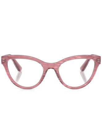 Dolce & Gabbana Eyewear lunettes de vue &agrave; monture papillon - Rose