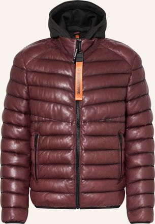 Milestone Steppjacke Msharvey Aus Leder Mit Herausnehmbarer Blende rot