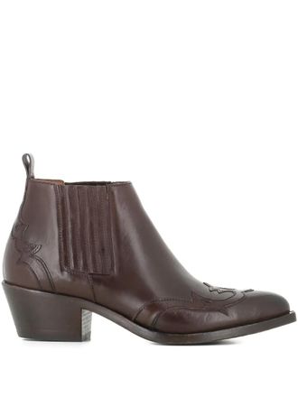 Sartore Bestickte Stiefel - Braun