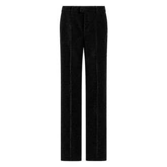 Philipp Plein Pantalon Droit Glitter - Femme - Pantalons - Noir - Taille: 36 FR