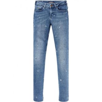 Scotch & Soda Femme, Jeans, Bleu, Taille: W25 Jean skinny brod&eacute; cinq poches