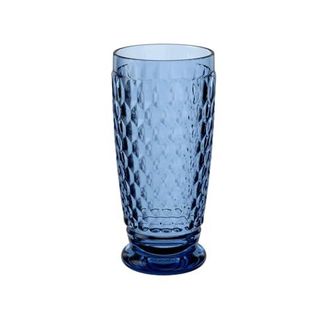 Villeroy & Boch Villeroy und Boch Boston Coloured Longdrinkglas Blue, 400 ml, Kristallglas, Blau