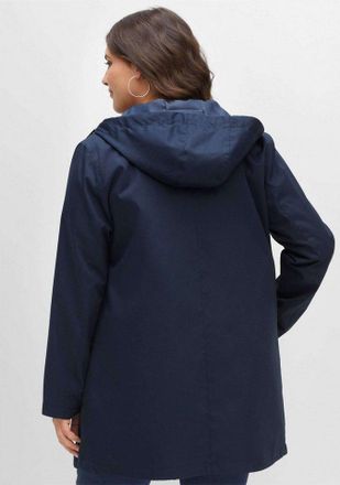 Sheego Allwetterjacke Outdoorjacke Langarm in A-Linie, mit Kapuze und Tunnelzug