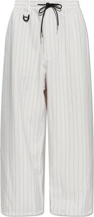 Yohji Yamamoto unisex, Pantalons, Beige, Taille: XS Pinstripe Pantalons