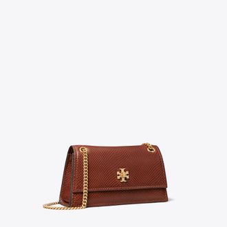 Tory Burch Damen Mini Kira Schultertasche mit Drehverschluss und Schlangenhautpr&auml;gung