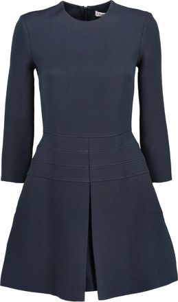 Dior robe mi-longue à design sans manches - Bleu