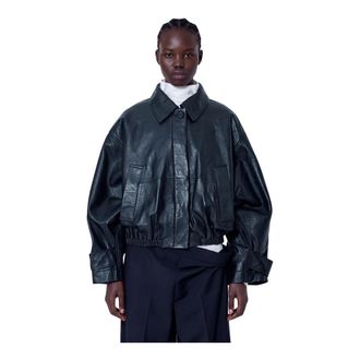 R&oacute;he Leder Blouson Jacke - - Jackets - Damen - Schwarzk - S