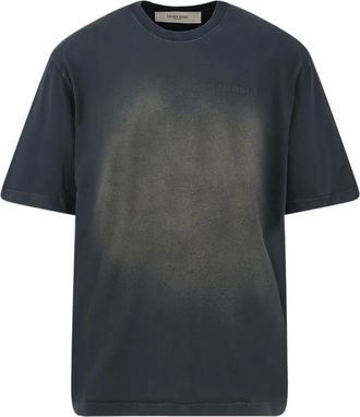 Golden Goose Homme, Tops, Noir, Taille: XS T-shirt &agrave; col rond c&ocirc;tel&eacute;
