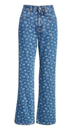 MOLLY GODDARD Dorianna Mid-Rise Straight-Leg Jeans Size S