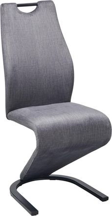 MID.YOU Mid.you Schwingstuhl, Grau, Schwarz, Metall, Textil, Z-Form, 44x105x65 cm, Esszimmer, St&uuml;hle, Esszimmerst&uuml;hle, Schwingst&uuml;hle