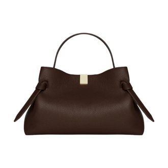 Yuzefi Espresso Pebble Grain Leather Skulpturale Handtasche - - Bags - Damen - Braun - ONE SIZE